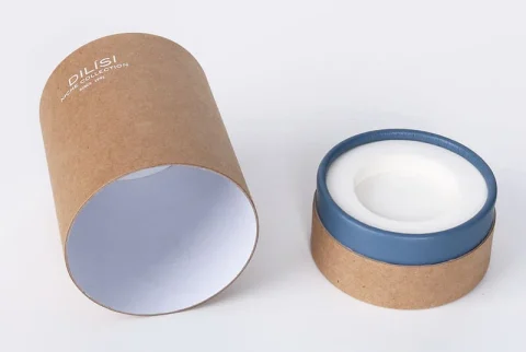 Eco-Friendly Empty Kraft Paper Cylinder Perfume Box Wholesale